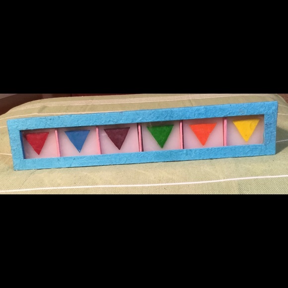 Accents | Triangle In A Square Two Tone Votive Candles Unscented Gift ...